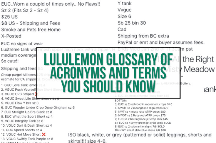 lululemon Glossary of Acronyms and Terms You Should Know - Schimiggy